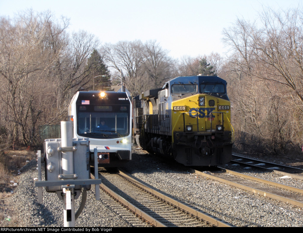 NJT 3506 and CSXT 446